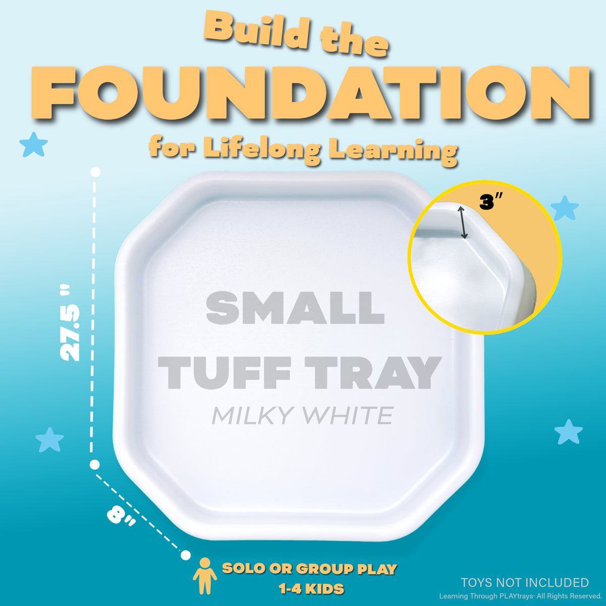 White Tuff Tray – Small Sensory Play Tray | USA Exclusive 2025 ...