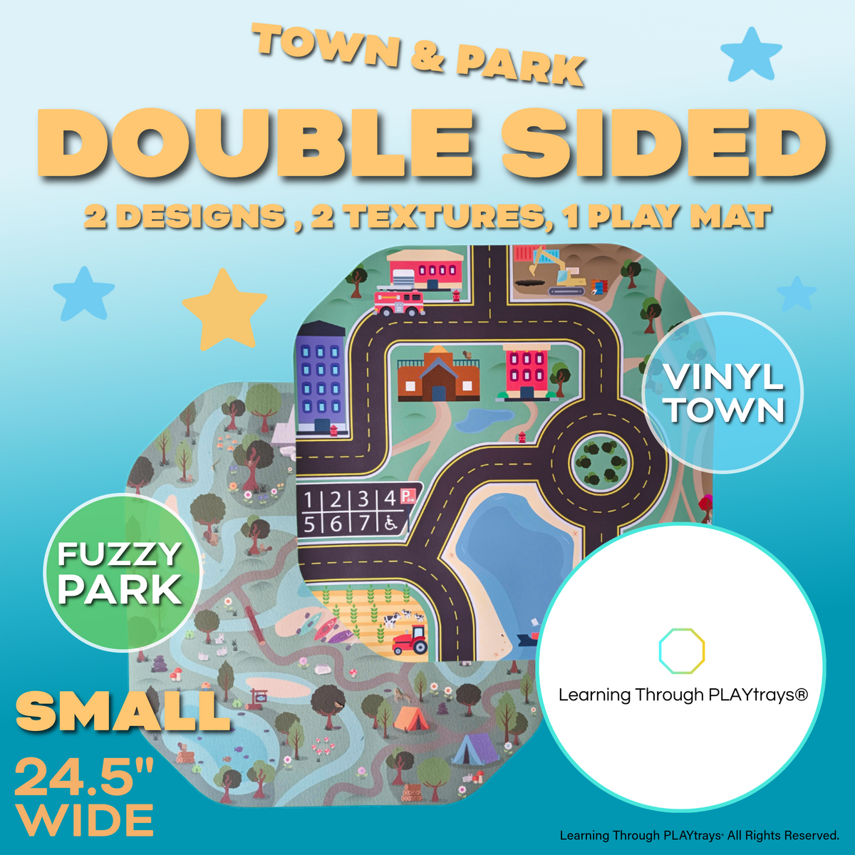 Tuff Tray Small Town & Park PLAYtray Mat for Creative Play – Learning ...